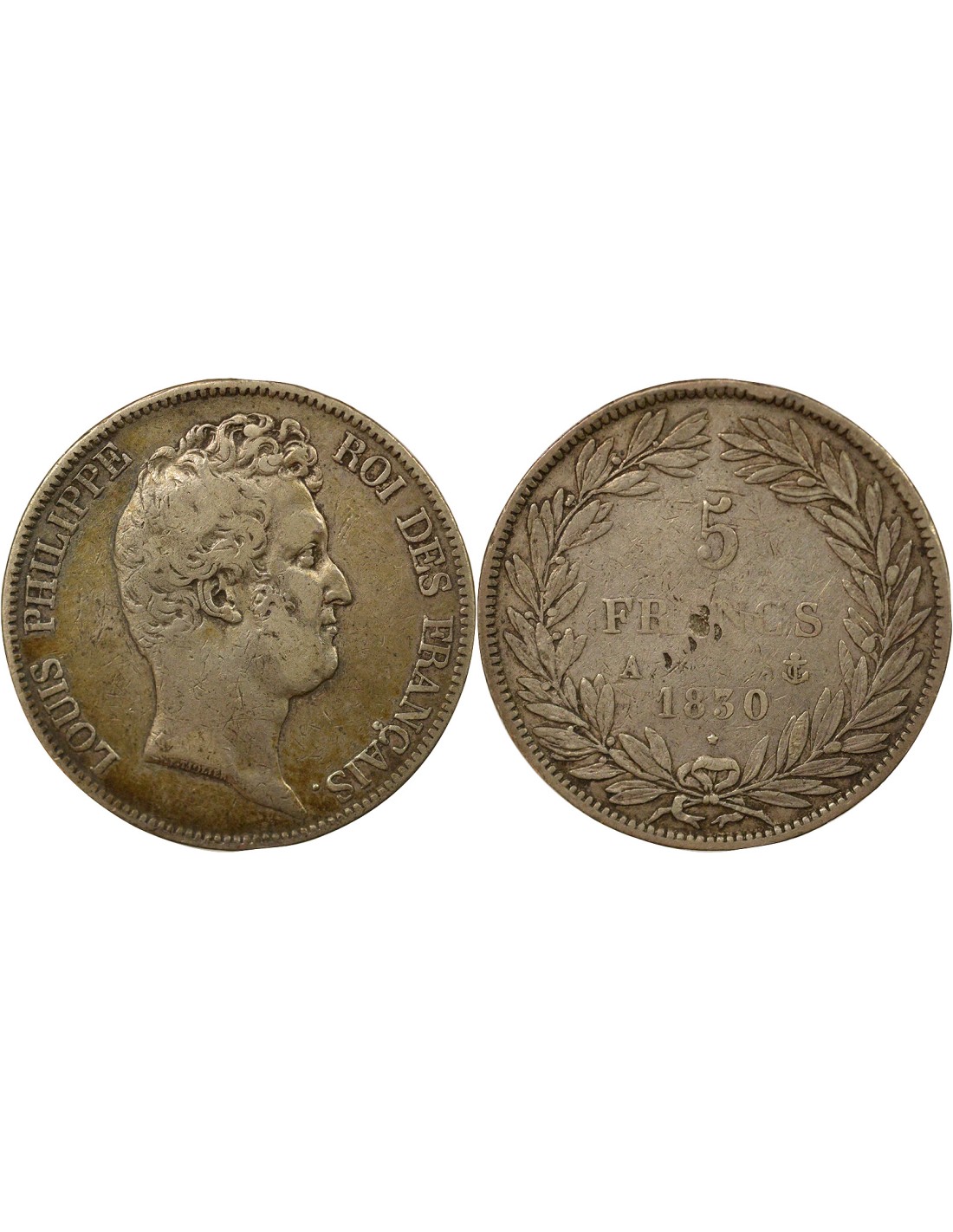 France Louis Philippe I - 5 Francs Argent, Tr. en Creux - 1831 W Lille ...