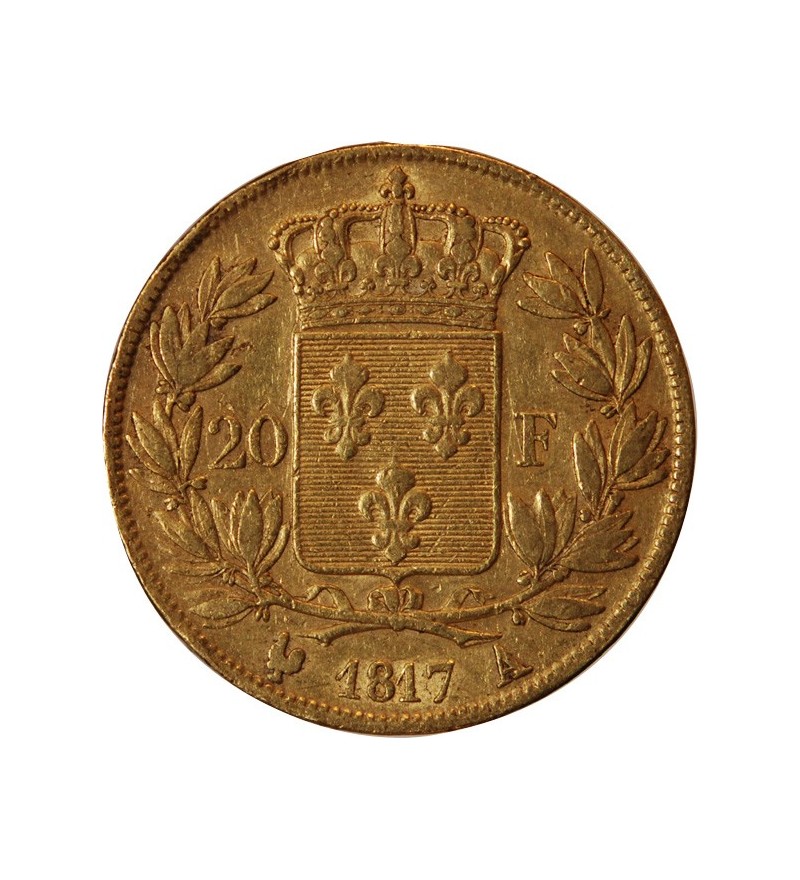 LOUIS XVIII - 20 FRANCS OR 1817 A PARIS﻿, Or, TTB - Suffren Numismatique