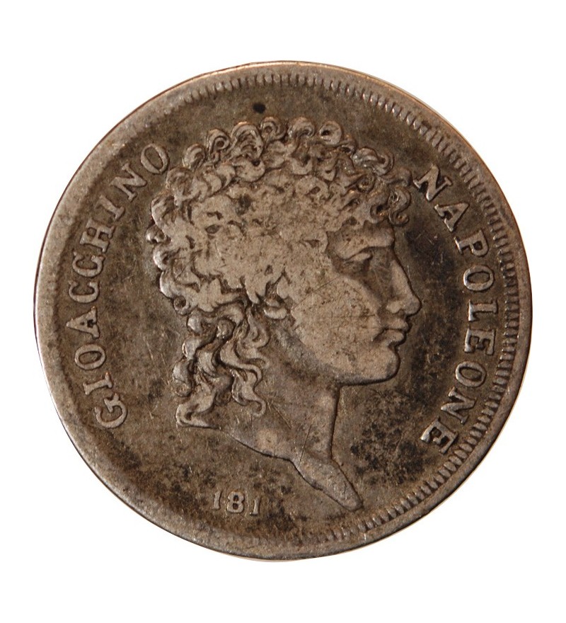 ITALIE, JOACHIM MURAT - 1 LIRA ARGENT 1813, Argent, TB+ - Suffren Numismatique