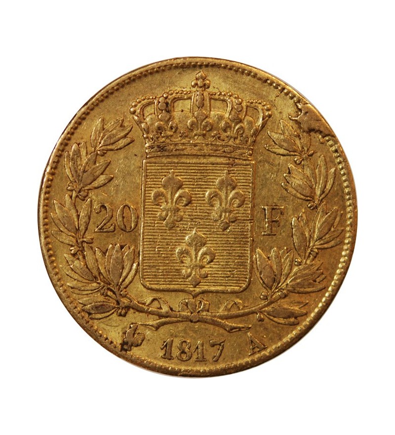LOUIS XVIII - 20 FRANCS OR 1817 A PARIS﻿, Or, TTB - Suffren Numismatique