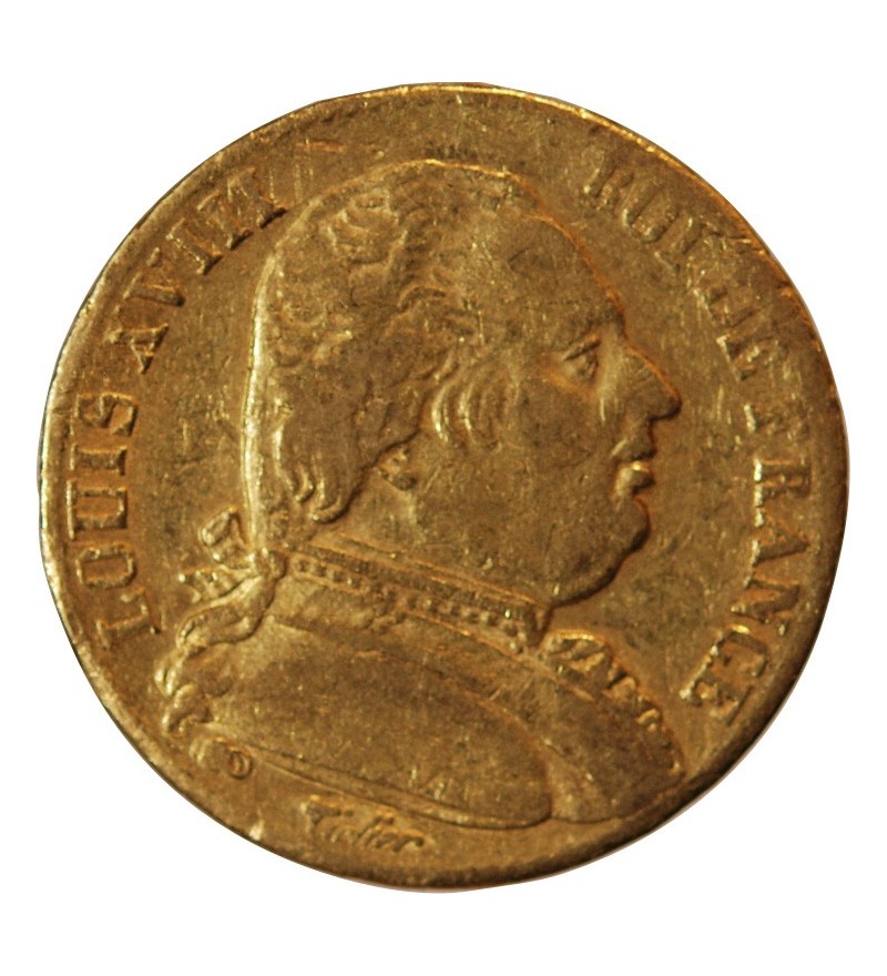 LOUIS XVIII - 20 FRANCS OR 1814 K BORDEAUX, Or, TB+ - Suffren Numismatique