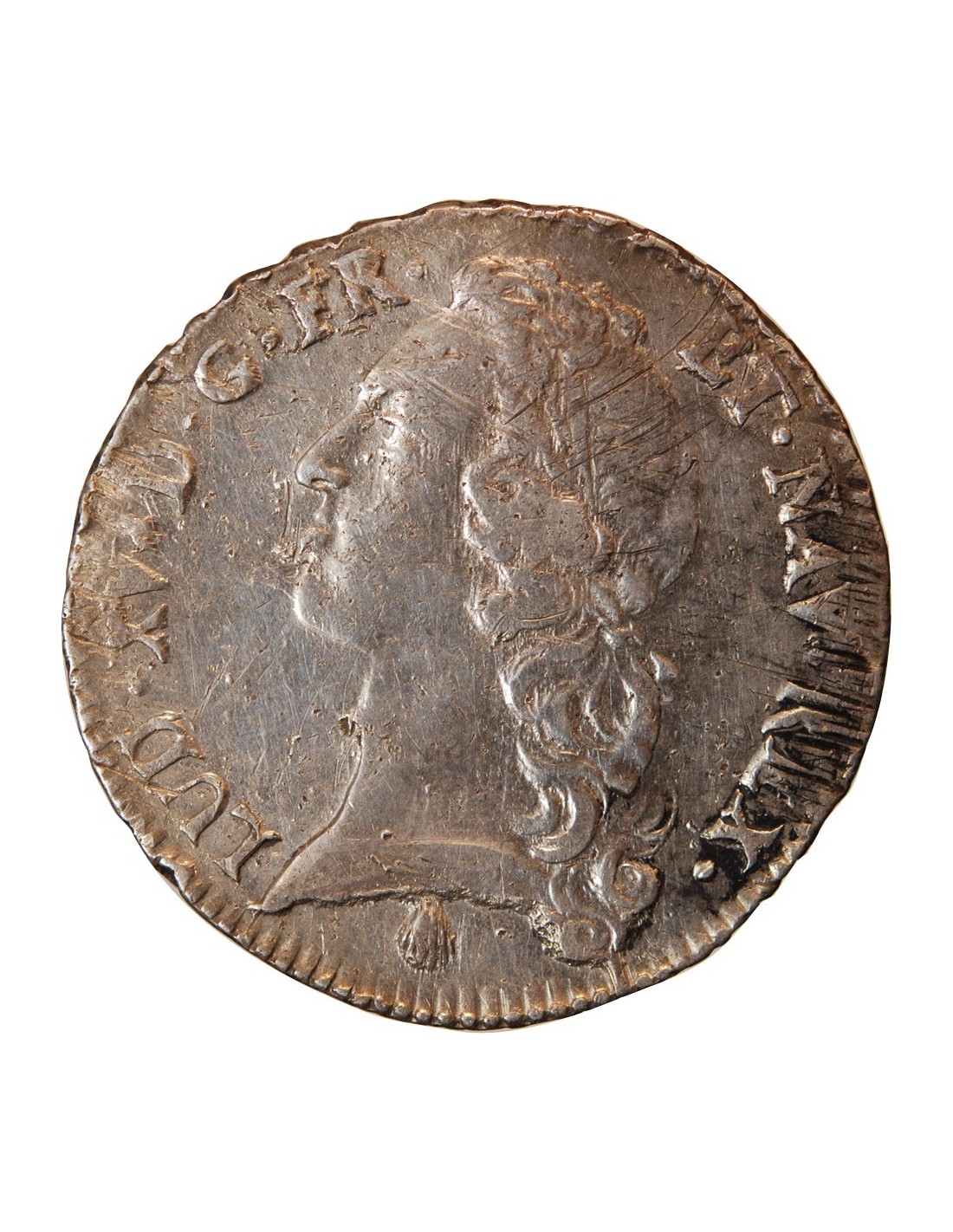 LOUIS XV - ECU AU BANDEAU 1757 Q PERPIGNAN, Argent, TB+ - Suffren ...