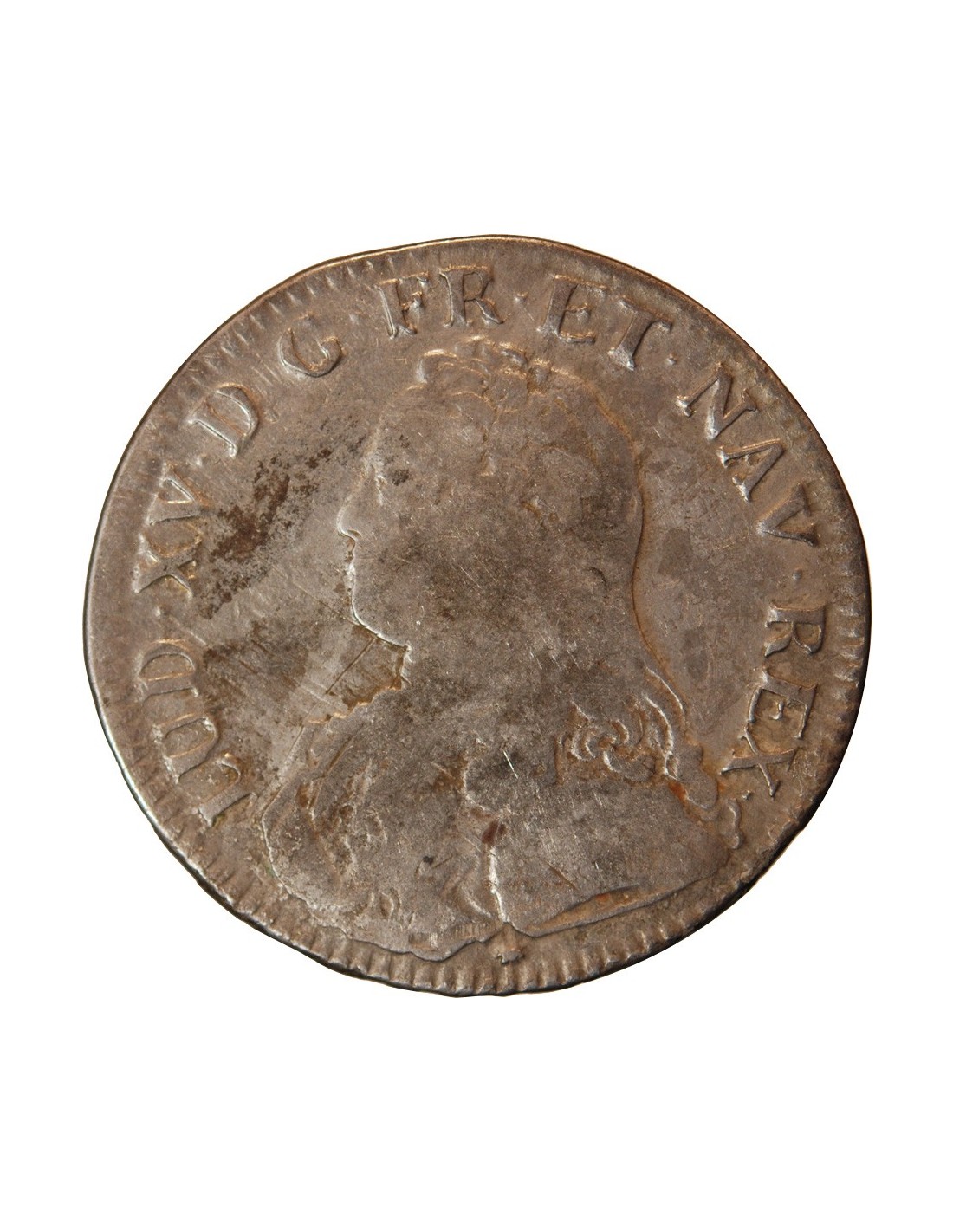 LOUIS XV - ECU AUX BRANCHES D'OLIVIER 1734 D LYON, Argent, TB - Suffren ...