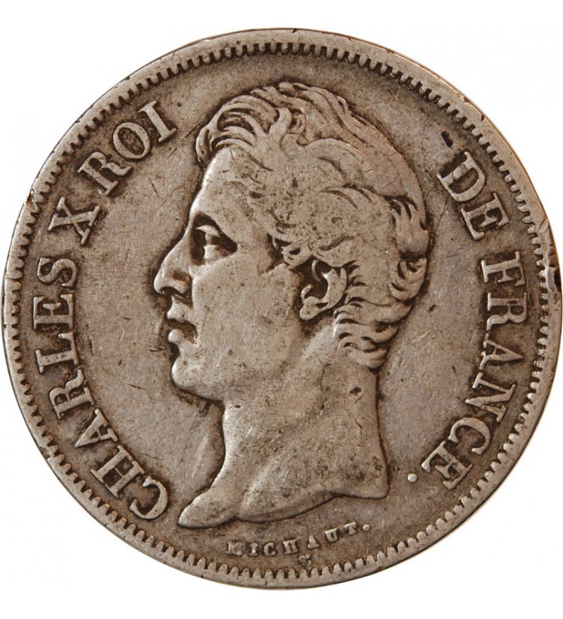 CHARLES X - 5 FRANCS ARGENT 1830 A PARIS TRANCHE EN RELIEF, Argent, TB+ ...