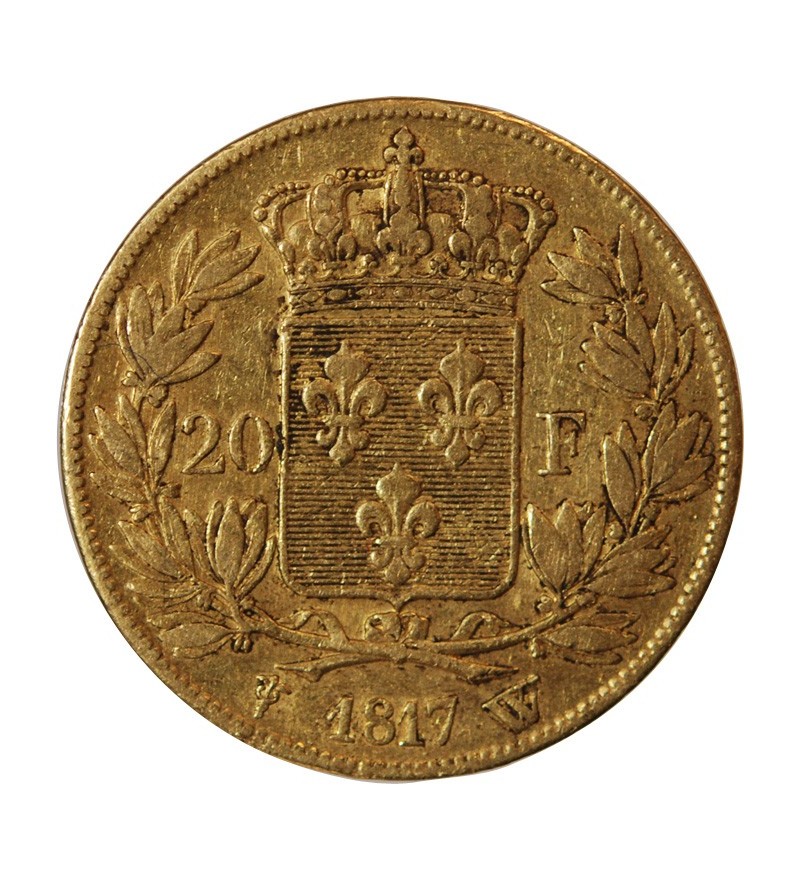 LOUIS XVIII - 20 FRANCS OR 1817 W LILLE, Or, TB+ - Suffren Numismatique