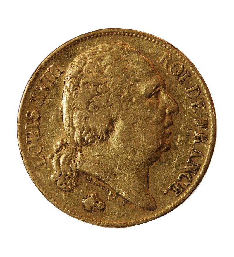 LOUIS XVIII - 20 FRANCS OR 1817 W LILLE, Or, TB+ - Suffren Numismatique