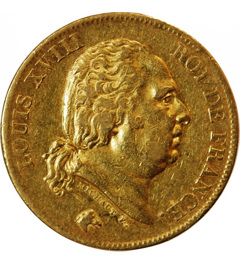 LOUIS XVIII﻿ - 40 FRANCS OR 1816 A PARIS﻿, Or, TTB - Suffren Numismatique