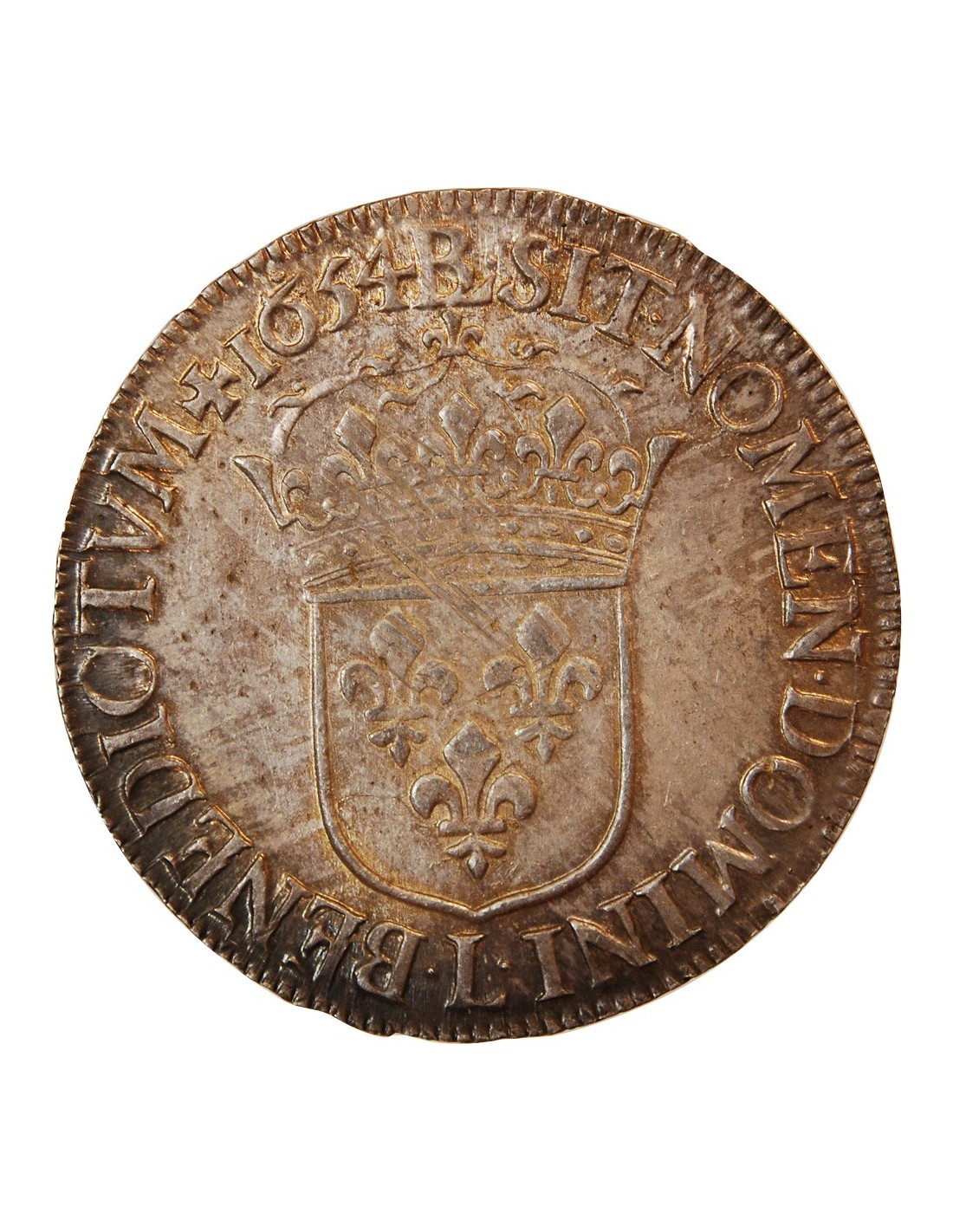 LOUIS XIV - ECU A LA MECHE LONGUE 1654 L BAYONNE, Argent, - Suffren ...