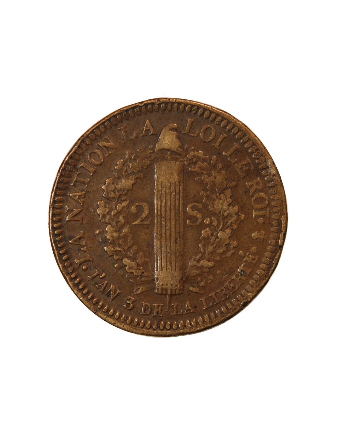 REVOLUTION FRANCAISE, CONSTITUTION - 2 SOLS ROI DES FRANCAIS 1791 A ...