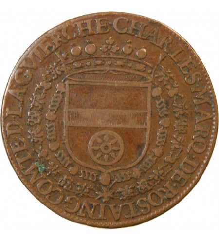 PERCHE Charles de Rostaing et Anne Hurault – JETON cuivre 1641, Cuivre ...