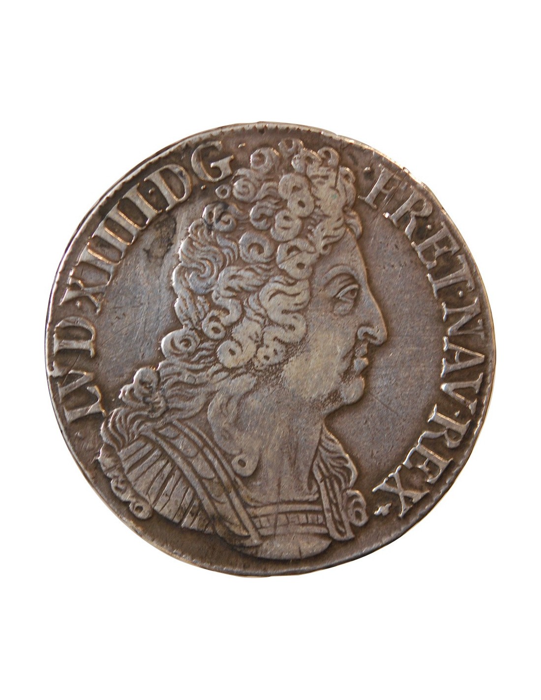 LOUIS XIV - ECU AUX 3 COURONNES 1711 T NANTES R2, Argent, TTB - Suffren ...