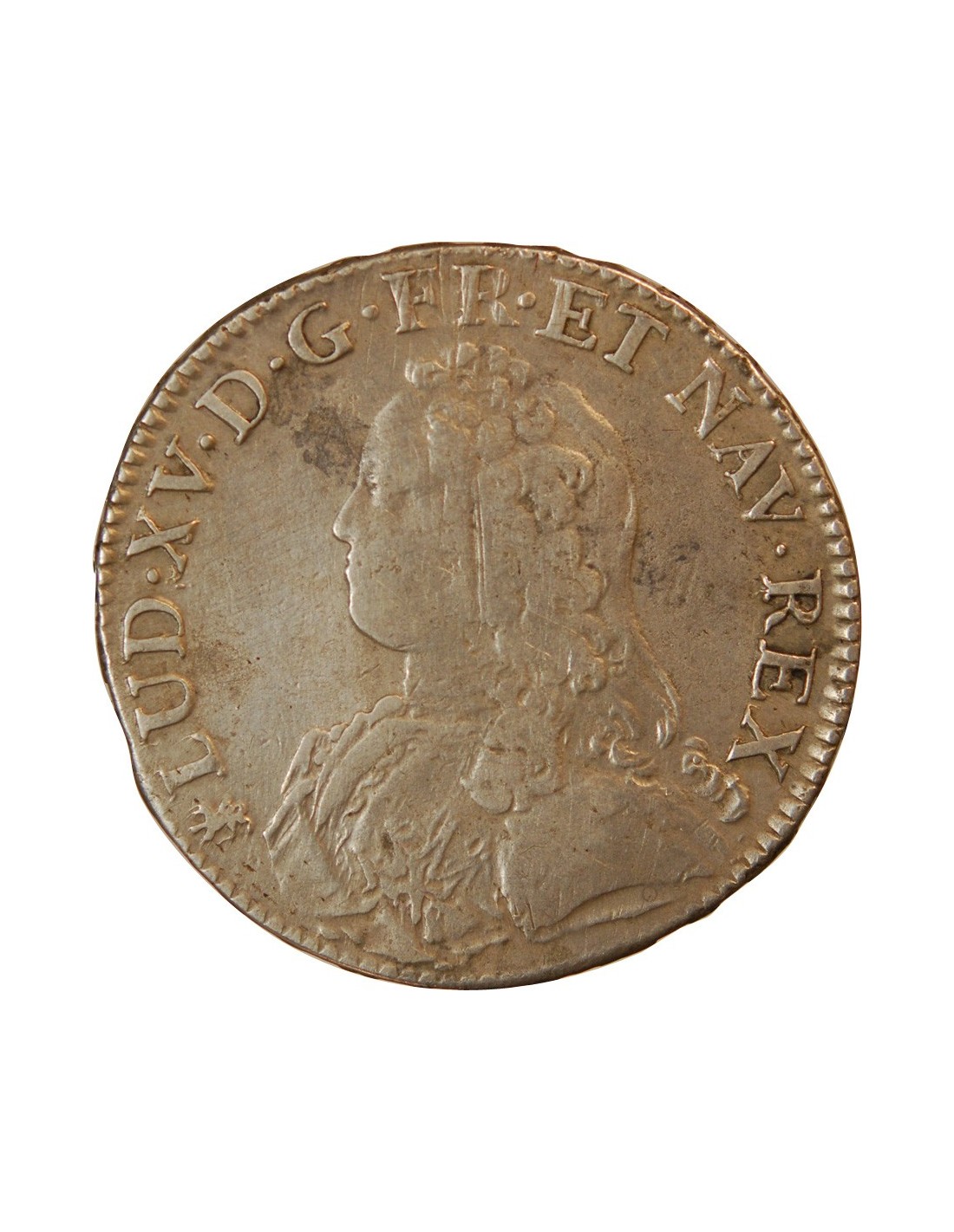 LOUIS XV - ECU AUX BRANCHES D'OLIVIER 1740 T NANTES, Argent, TB ...