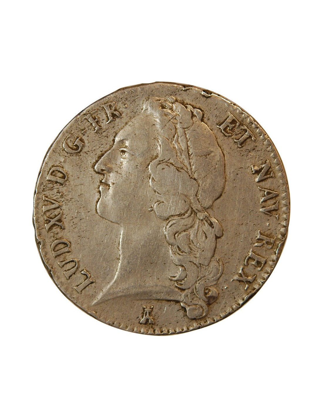 LOUIS XV - ECU AU BANDEAU 1748 T NANTES R2, Argent, TB+ - Suffren ...