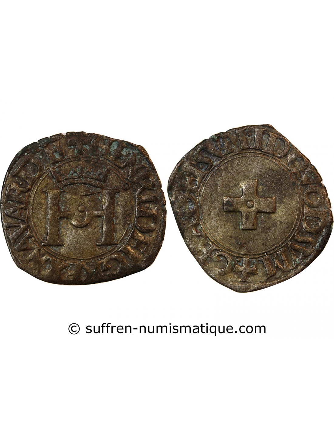 ROYAUME DE NAVARRE Henri d'Albret (1516-1555) – LIARD, Billon ...