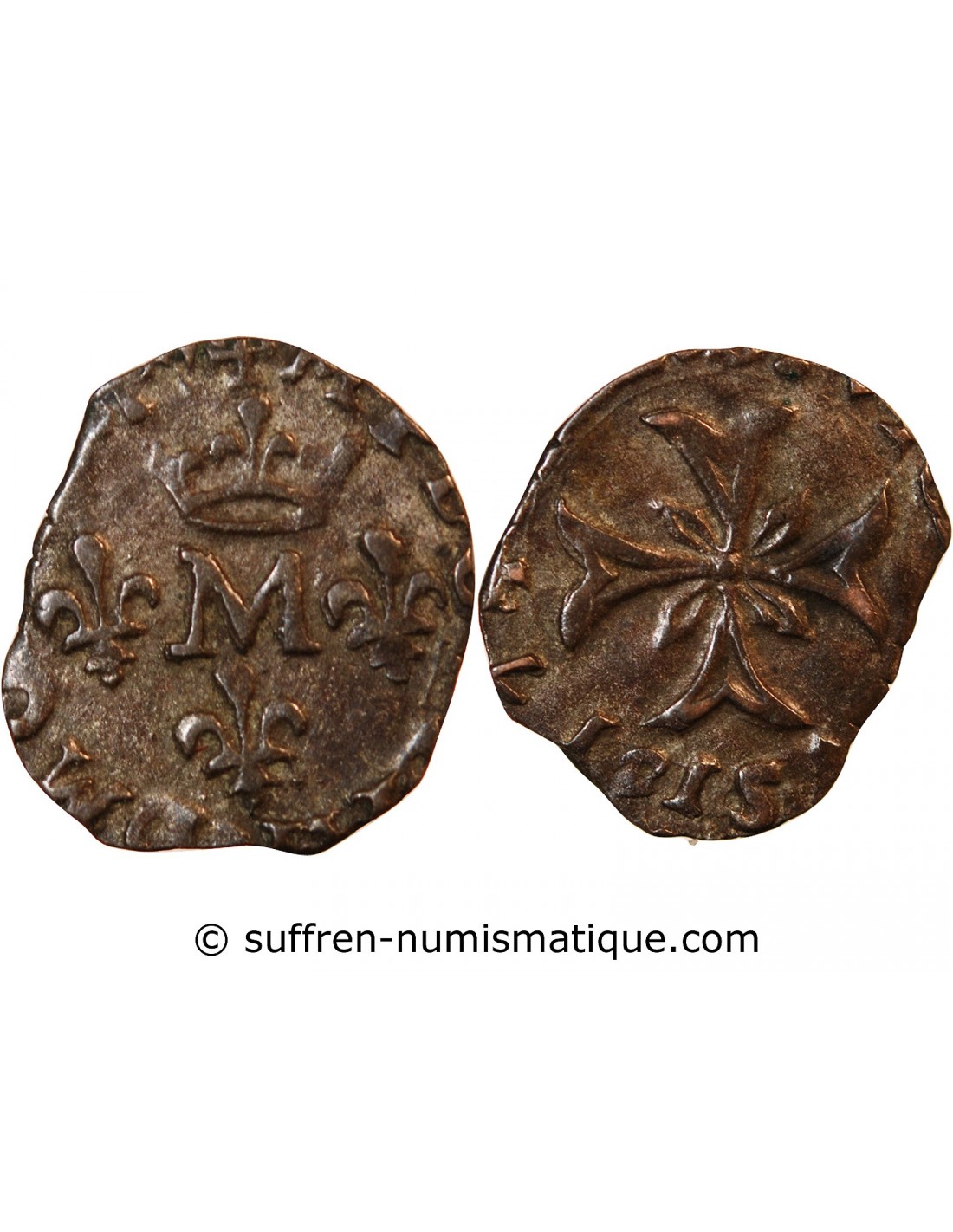 PRINCIPAUTÉ DE DOMBES Marie de Bourbon-Montpensier – LIARD 1617, Cuivre ...