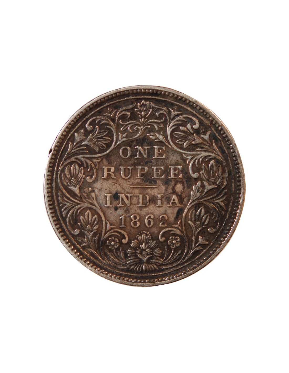 INDE, VICTORIA - RUPEE ARGENT 1862 B BOMBAY, Argent, TB+ - Suffren ...