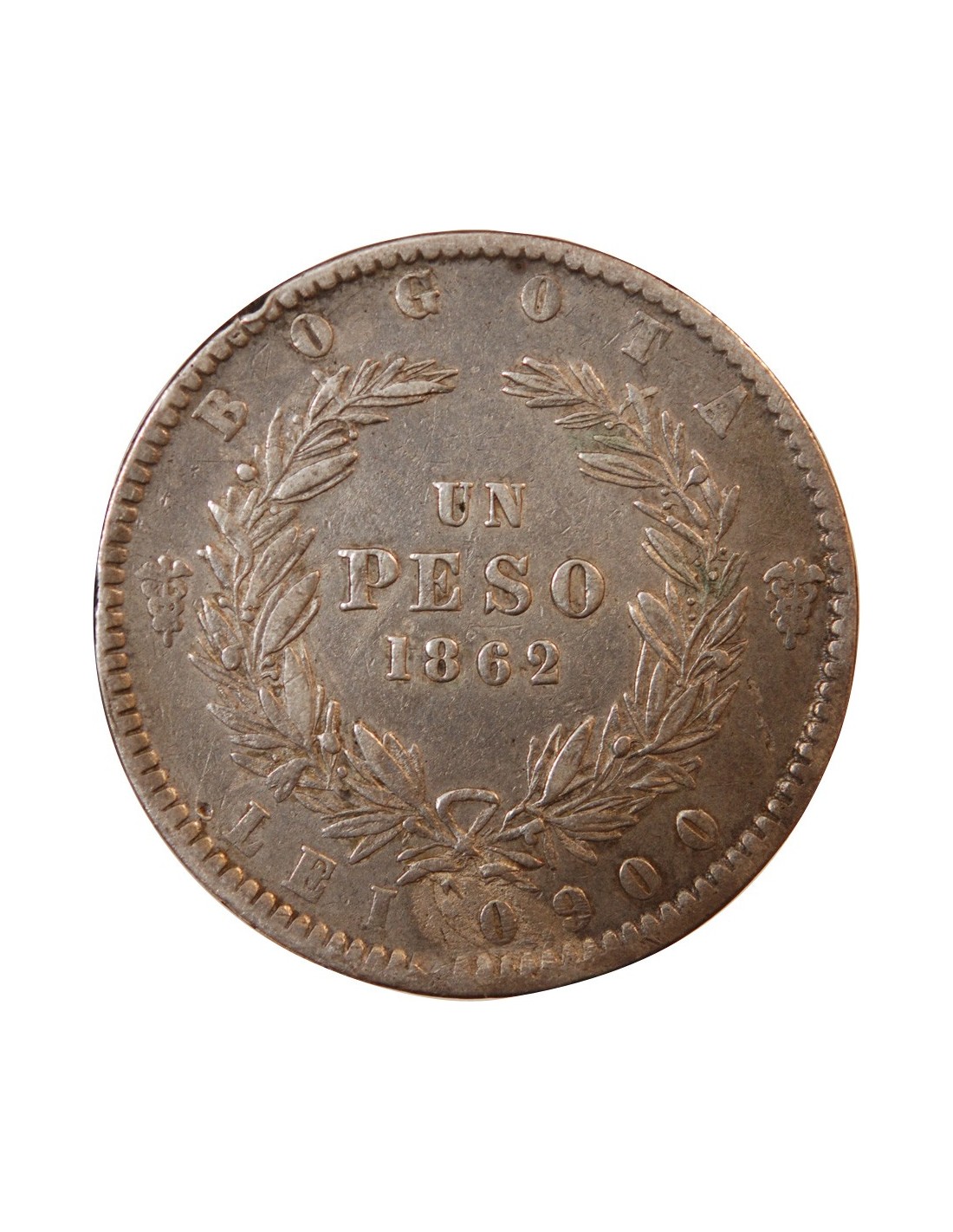 COLOMBIE - 1 PESO ARGENT 1862 BOGOTA, Argent, - Suffren Numismatique