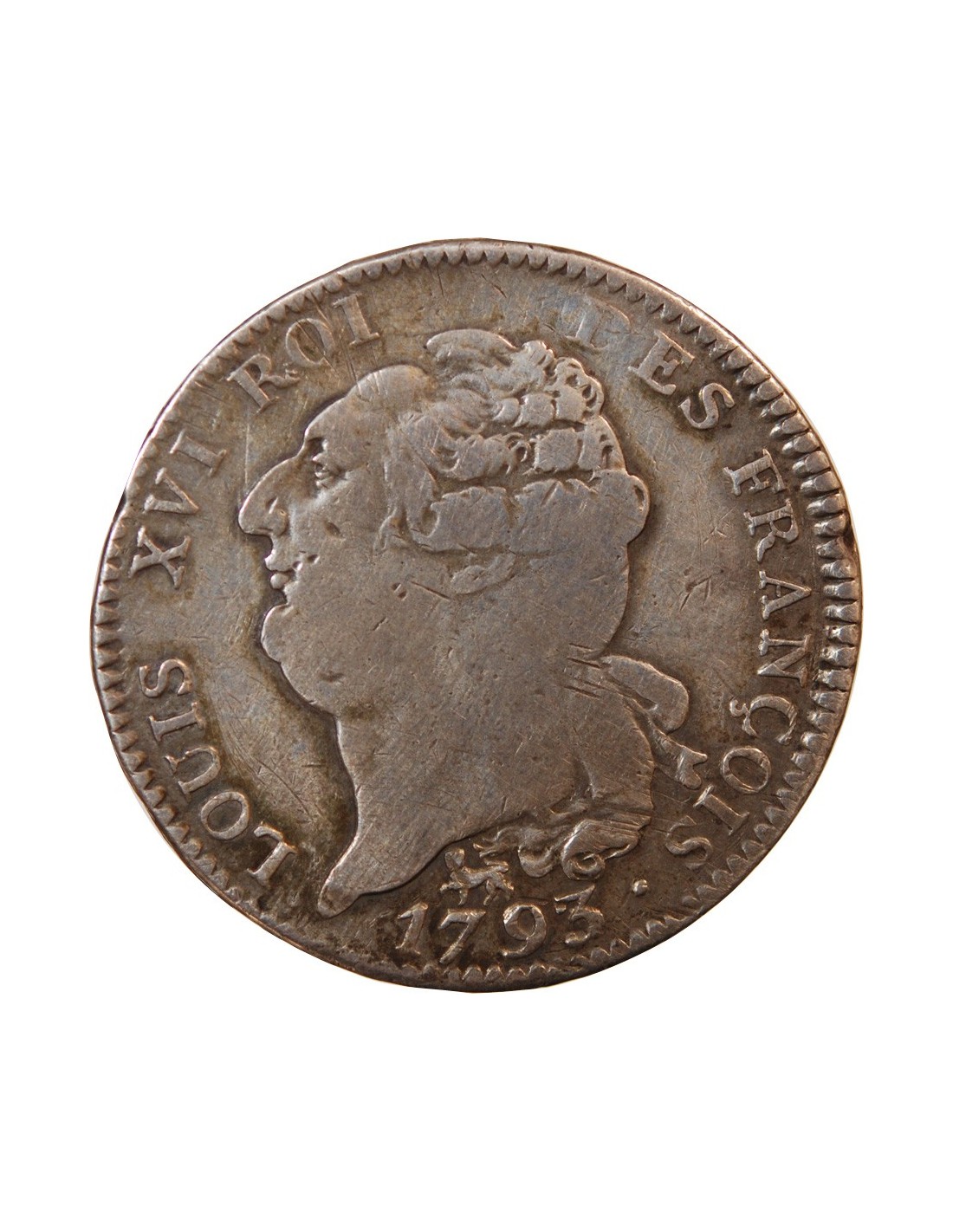 LOUIS XVI CONSTITUTION - ECU DE 6 LIVRES 1793 A PARIS, Argent ...