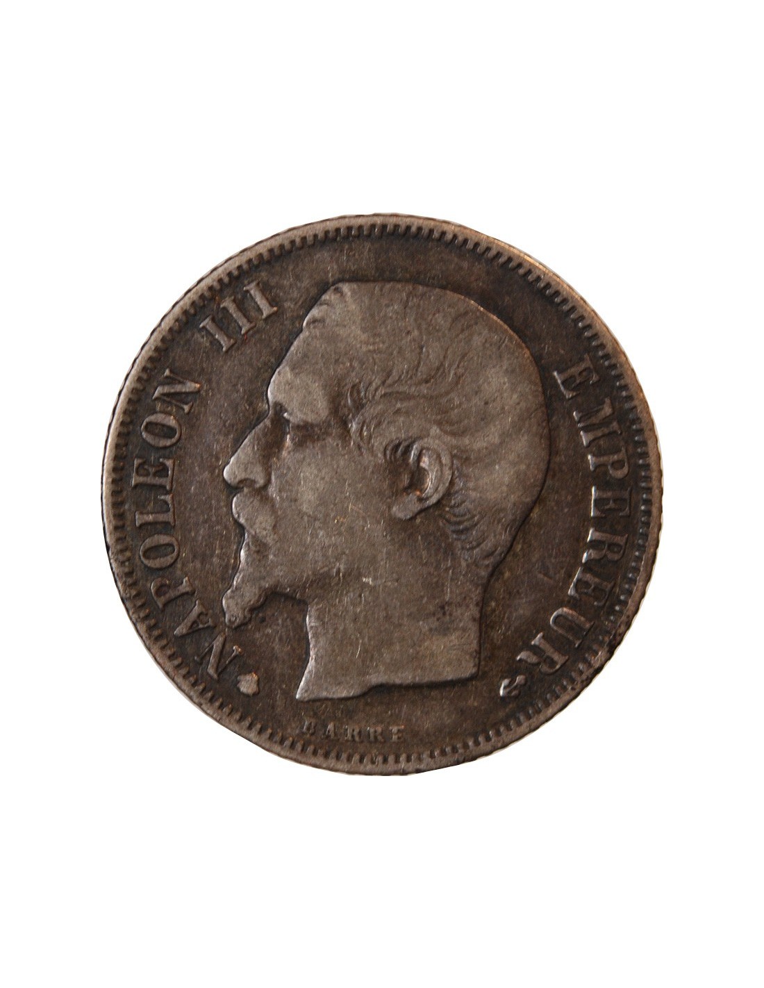 NAPOLEON III - 1 FRANC ARGENT 1859 BB STRASBOURG, Argent, TB+ - Suffren ...