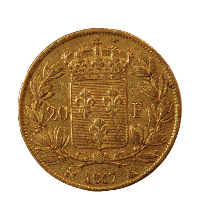 LOUIS XVIII - 20 FRANCS OR 1817 K BORDEAUX, Or, TTB - Suffren Numismatique