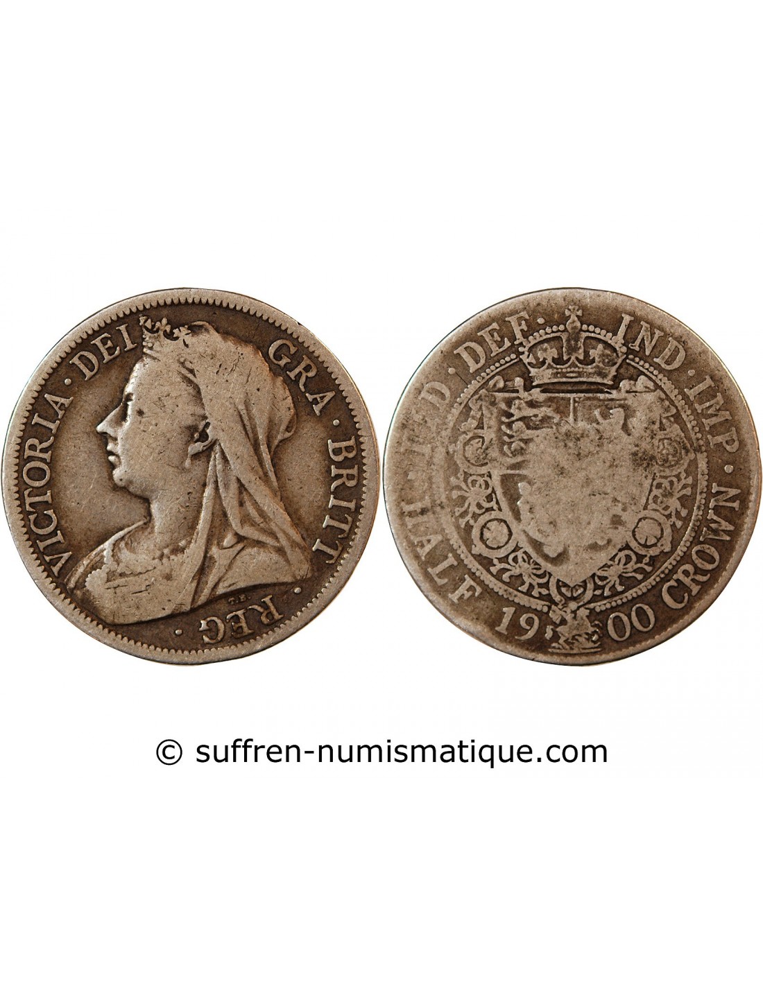 GRANDE-BRETAGNE, VICTORIA - HALF CROWN ARGENT 1900, Argent, TB ...