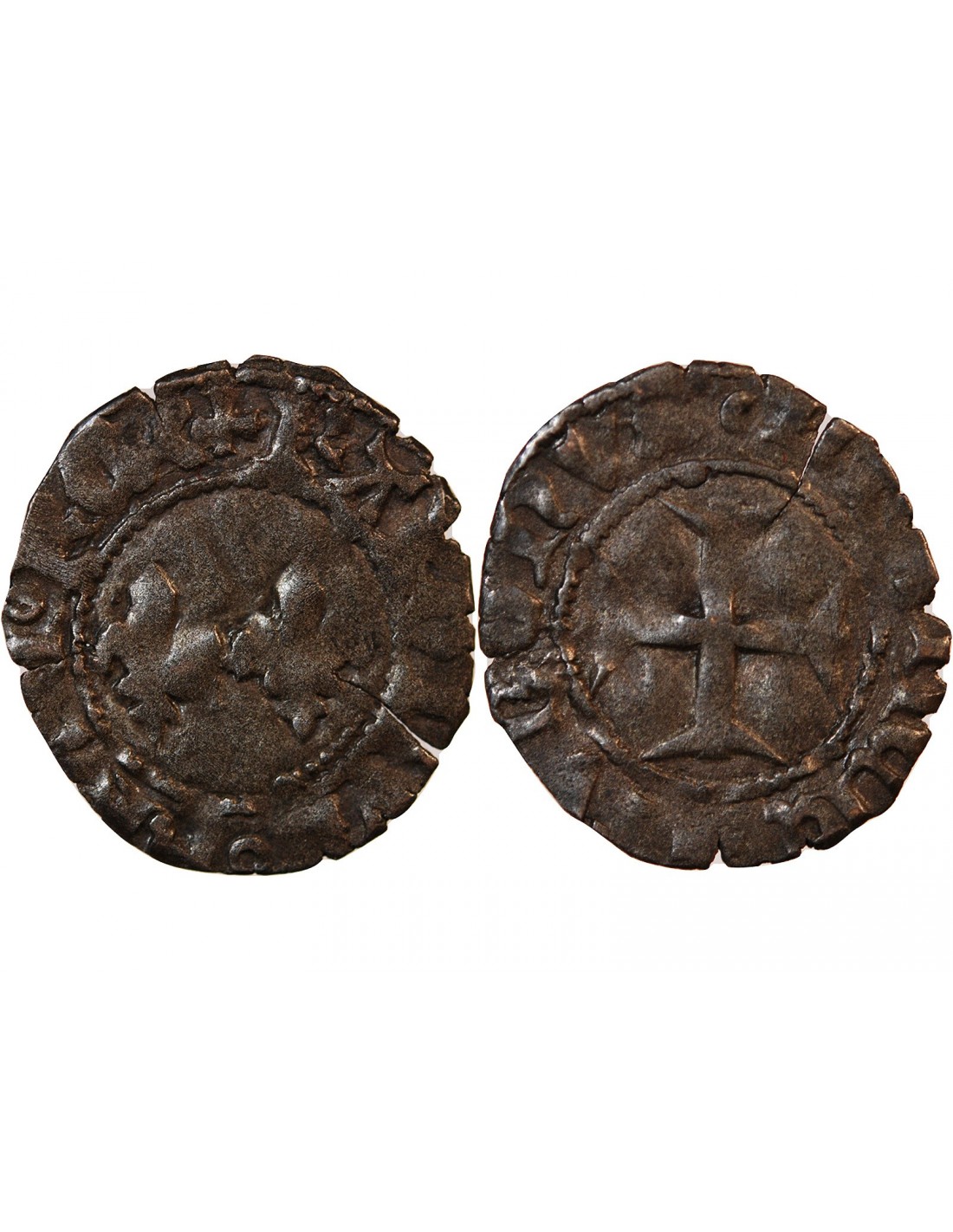 CHARLES VII - DENIER TOURNOIS 1422 / 1461 ATELIER INDÉTERMINÉ, Billon ...