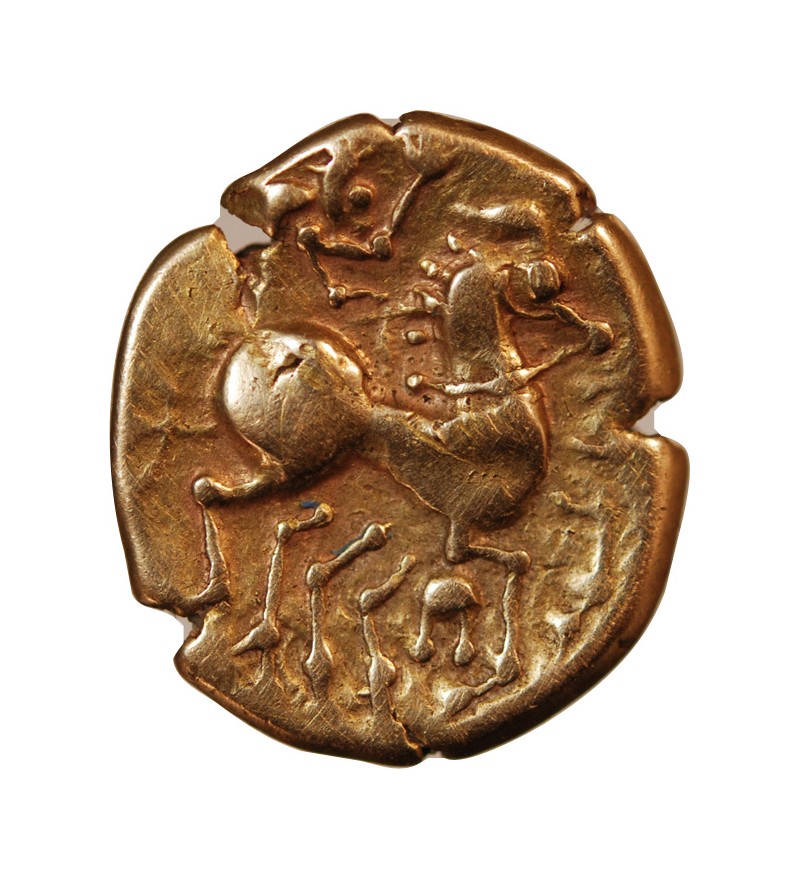 CARNUTES, REGION DE LA BEAUCE - STATERE D'OR "A la lyre et joue ornée ...