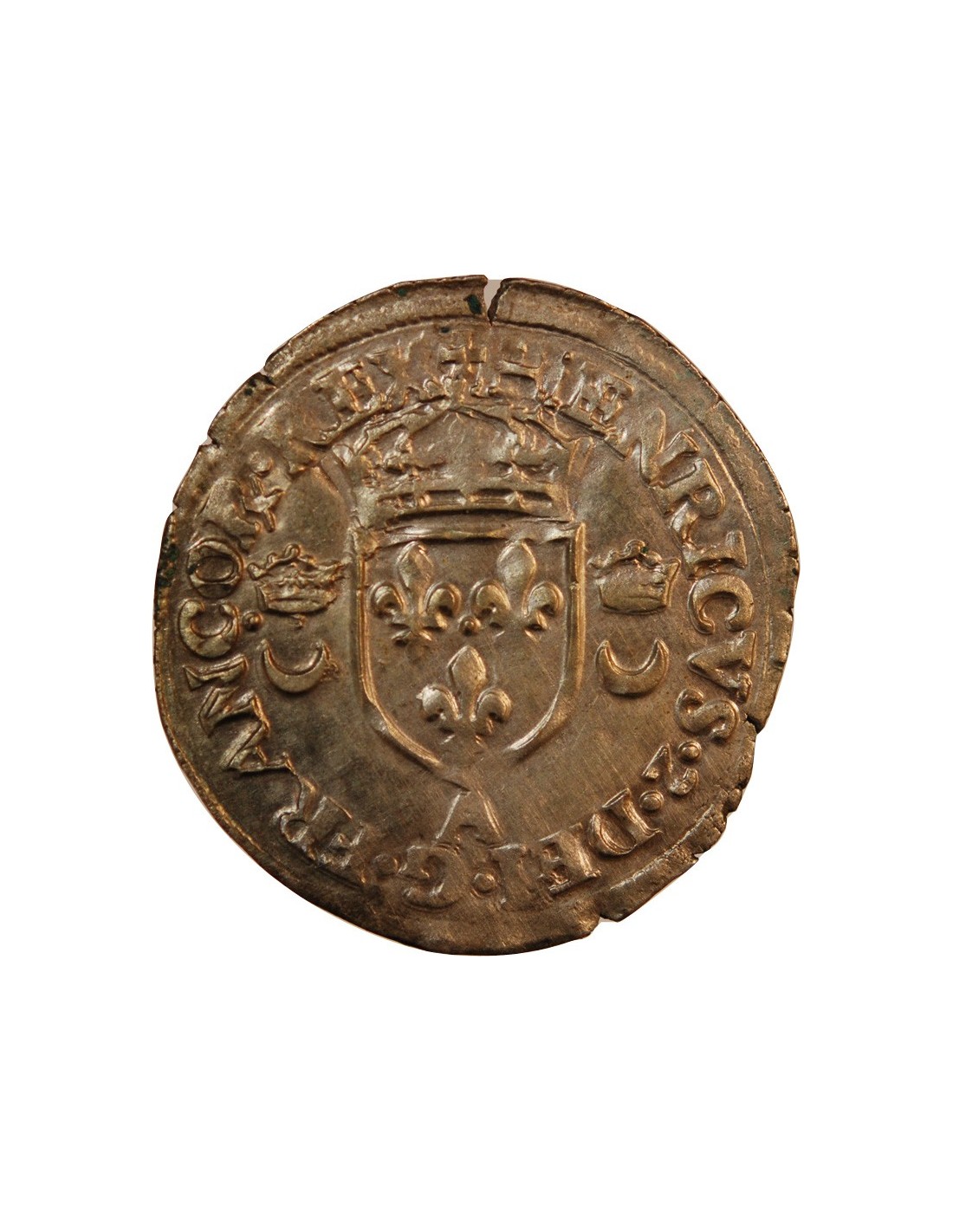 HENRI II - DOUZAIN AUX CROISSANTS 1551 A PARIS, Billon, TB+ - Suffren ...