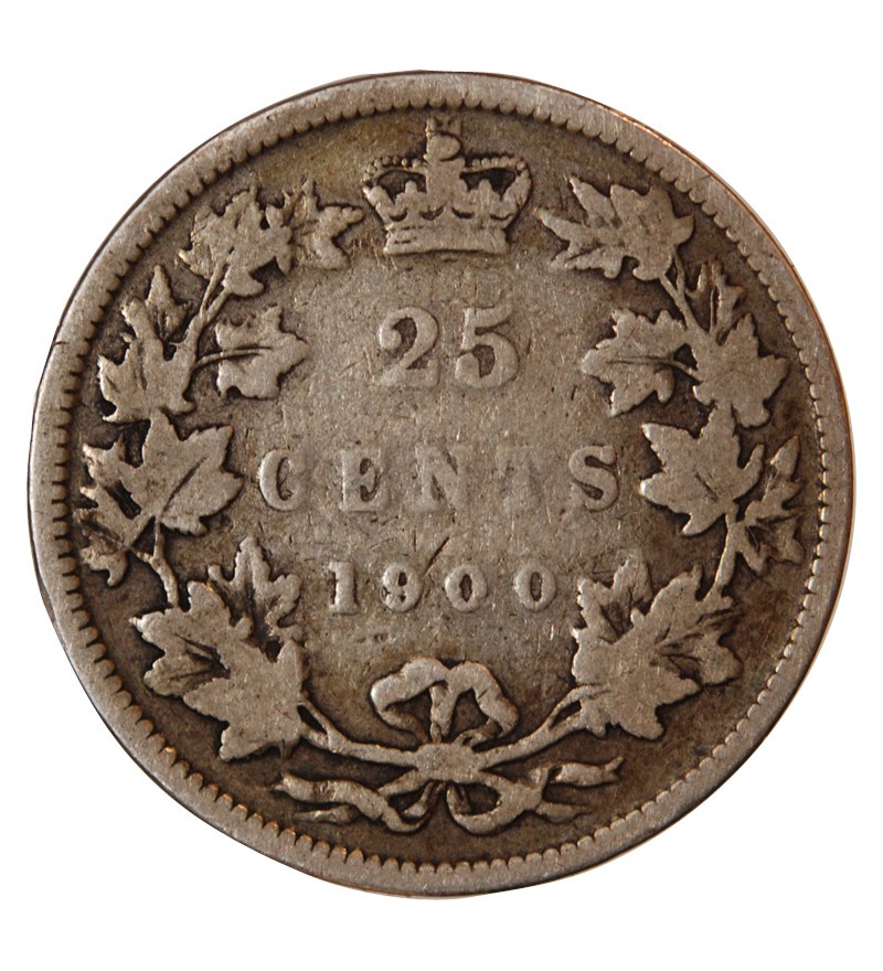 CANADA, VICTORIA - 25 CENTS ARGENT 1900, Argent, TB- - Suffren Numismatique