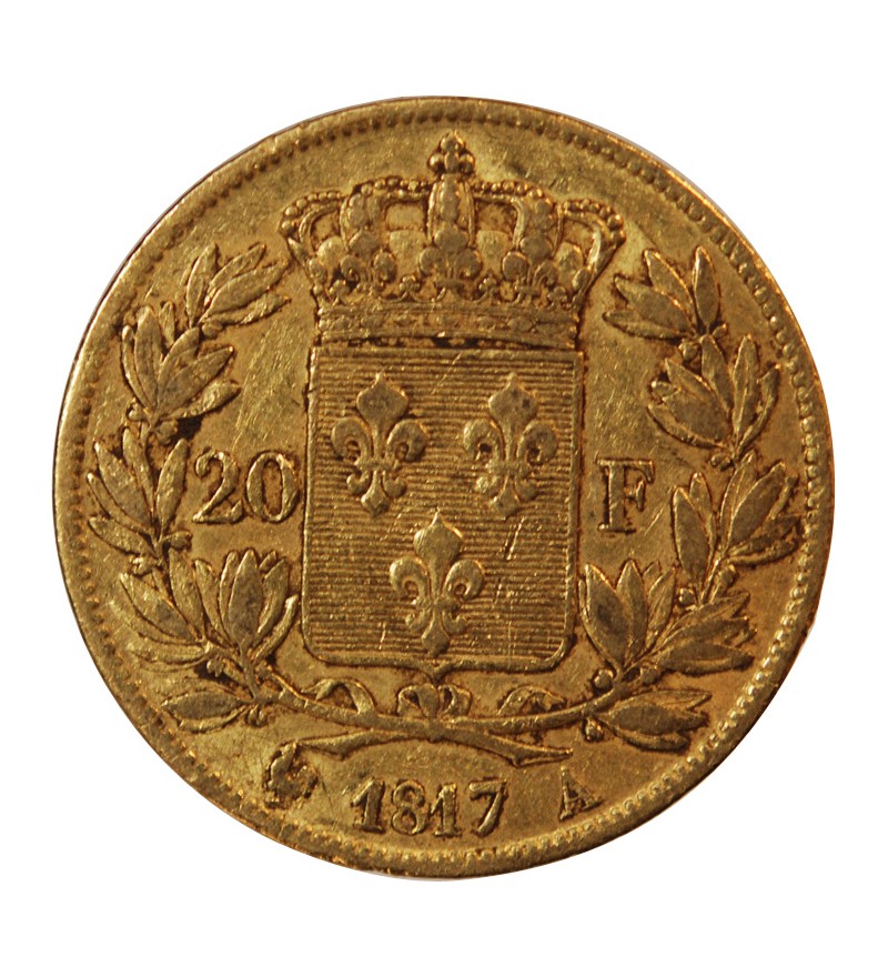 LOUIS XVIII - 20 FRANCS OR 1817 A PARIS﻿, Or, TTB - Suffren Numismatique