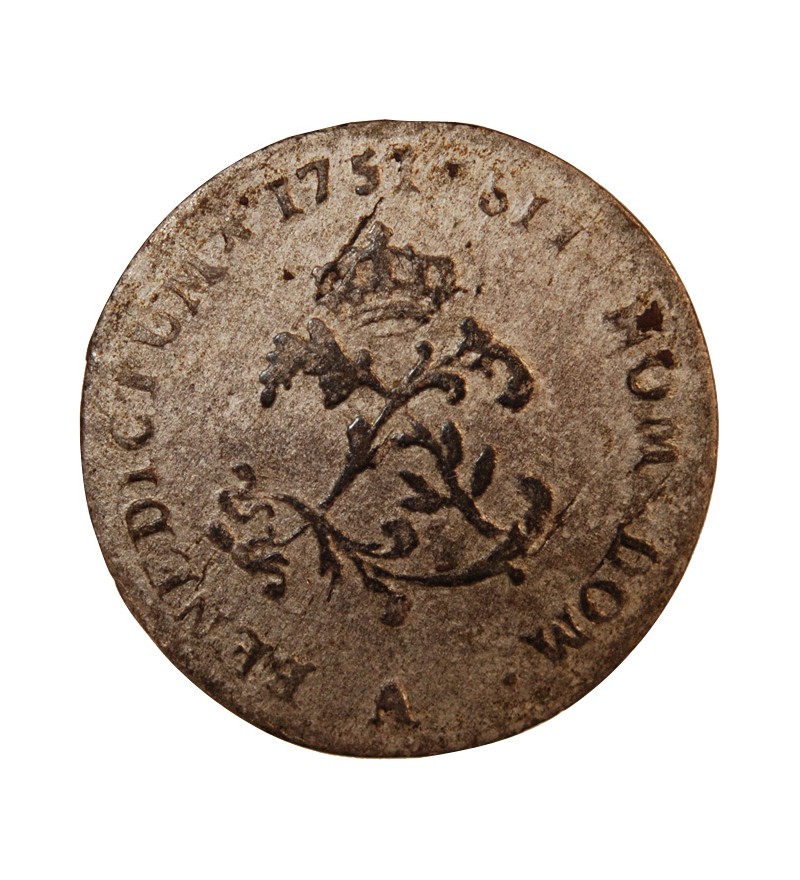 LOUIS XV - DOUBLE SOL 1751 A PARIS, Billon, TB- - Suffren Numismatique