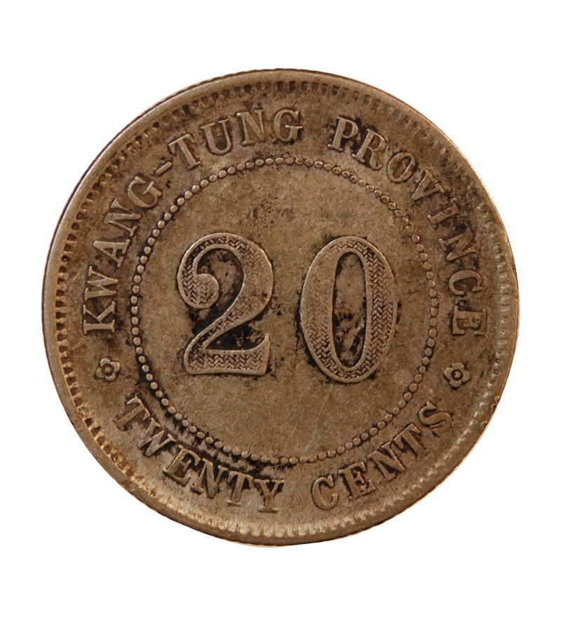 CHINE, GUANGDONG (KWANG-TUNG) - 20 CENTS ARGENT 1920, Argent, TB - Suffren Numismatique