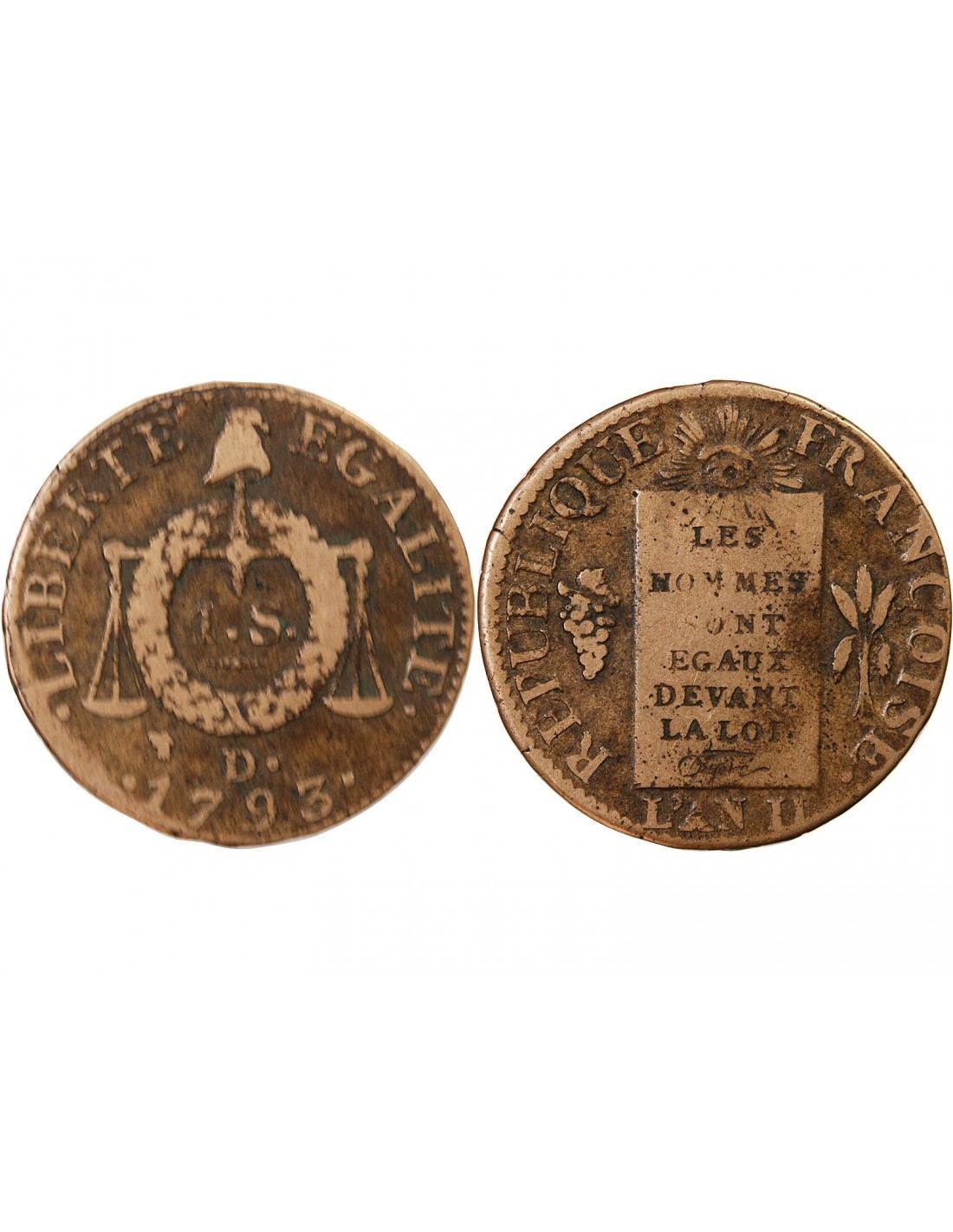 REVOLUTION FRANCAISE CONVENTION - SOL A LA BALANCE 1793 D° DIJON ...