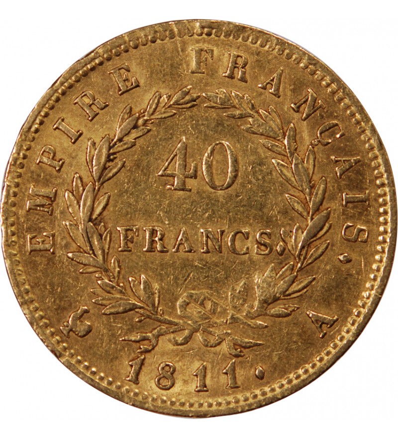 NAPOLEON Ier﻿ - 40 FRANCS OR 1811 A PARIS, Or, - Suffren Numismatique