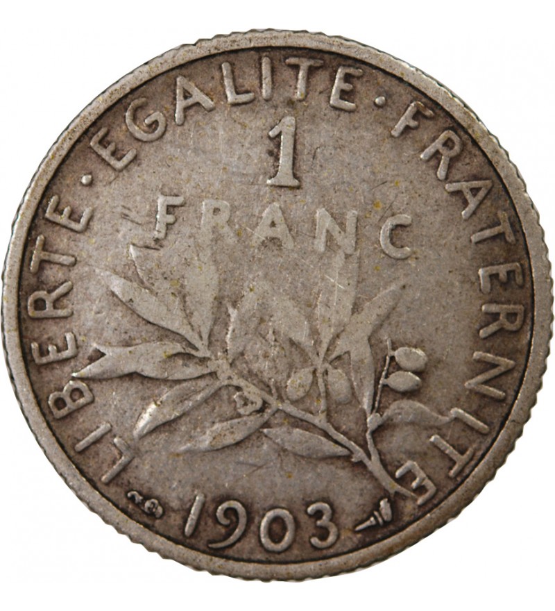SEMEUSE - 1 FRANC ARGENT 1903, Argent, TB - Suffren Numismatique