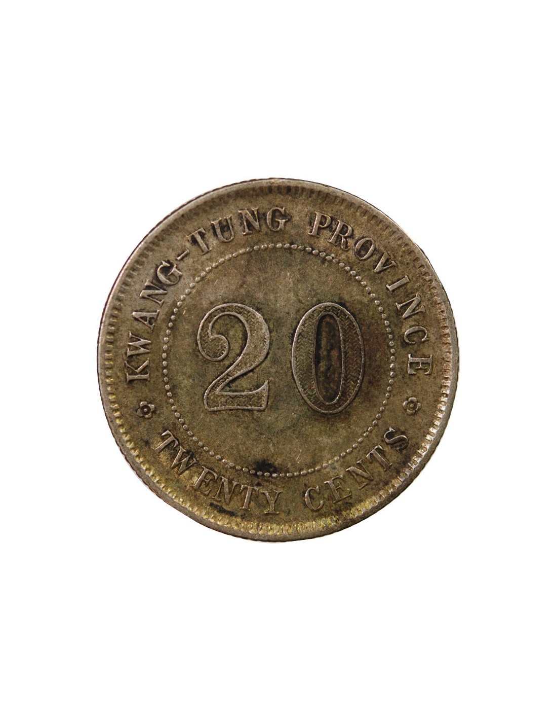 CHINE, KWANG-TUNG - 20 CENTS ARGENT 1921, Argent, TB+ - Suffren Numismatique