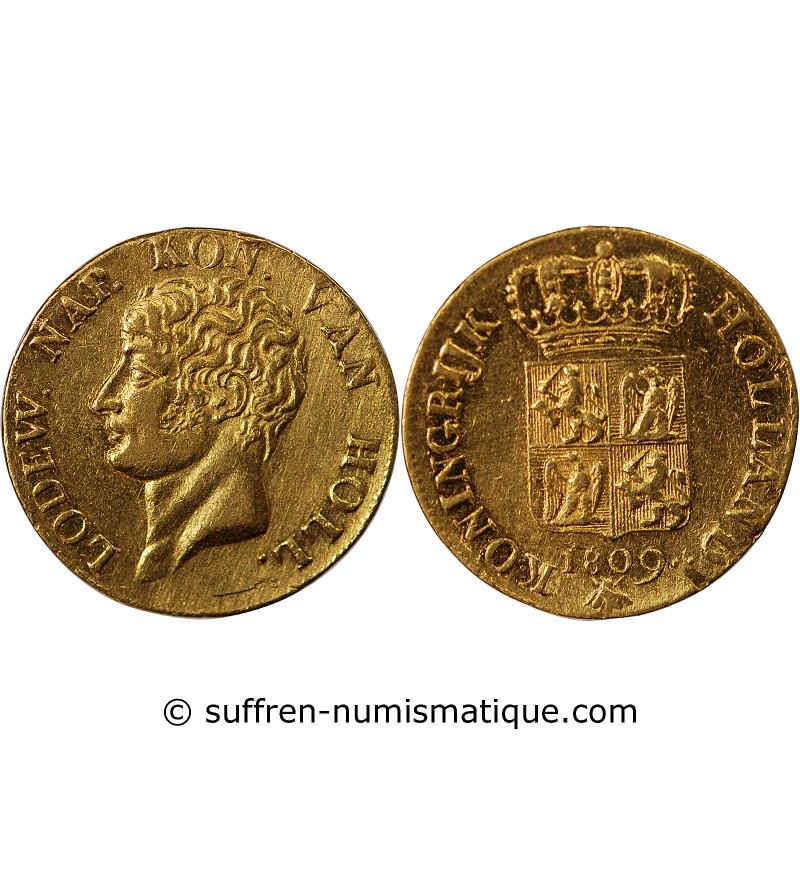 ROYAUME DE HOLLANDE LOUIS NAPOLEON - DUCAT OR 1809 UTRECHT, Or, - Suffren Numismatique